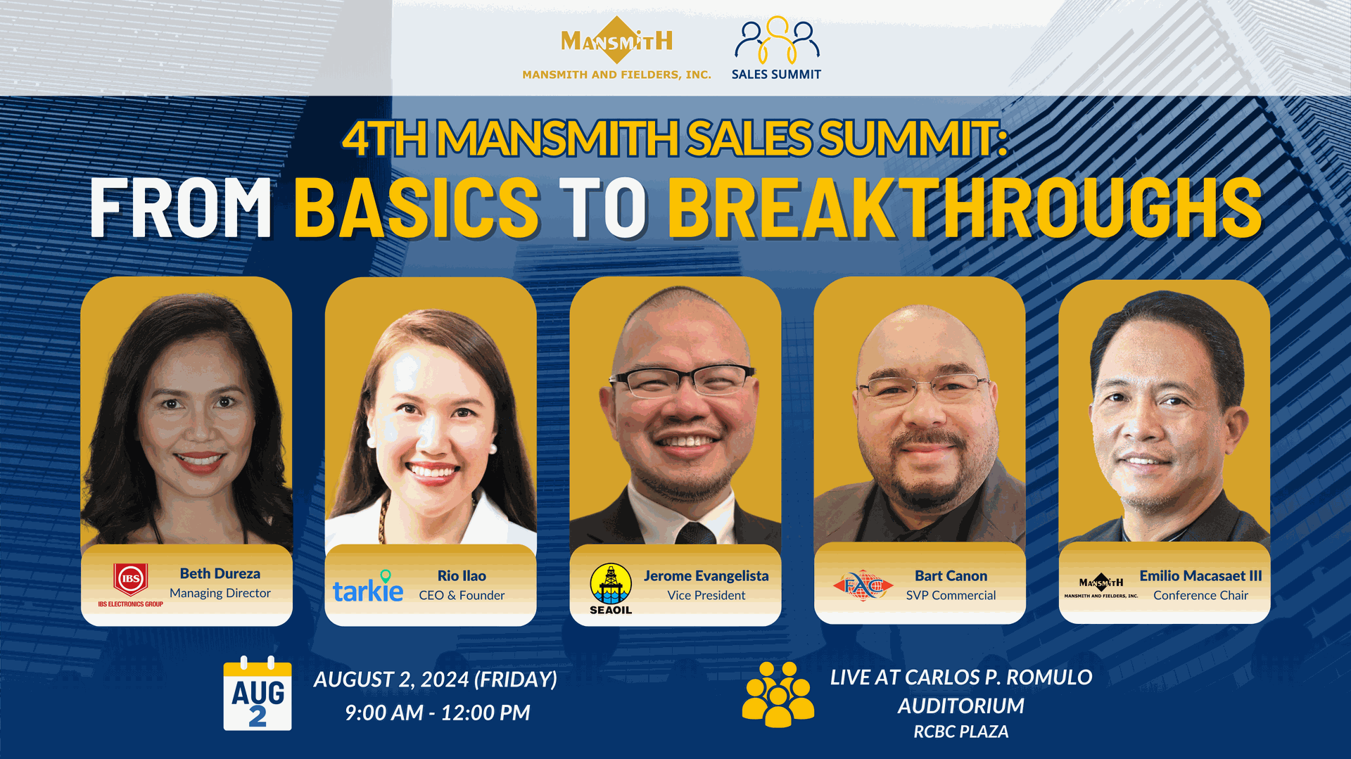4th Mansmith Sales Summit